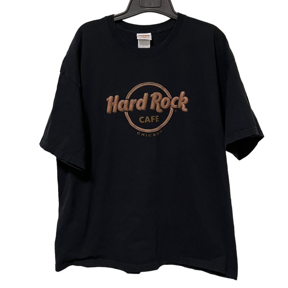 Hard Rock Cafe | Shirts | Hard Rock Cafe Chicago Embossed Logo Black ...